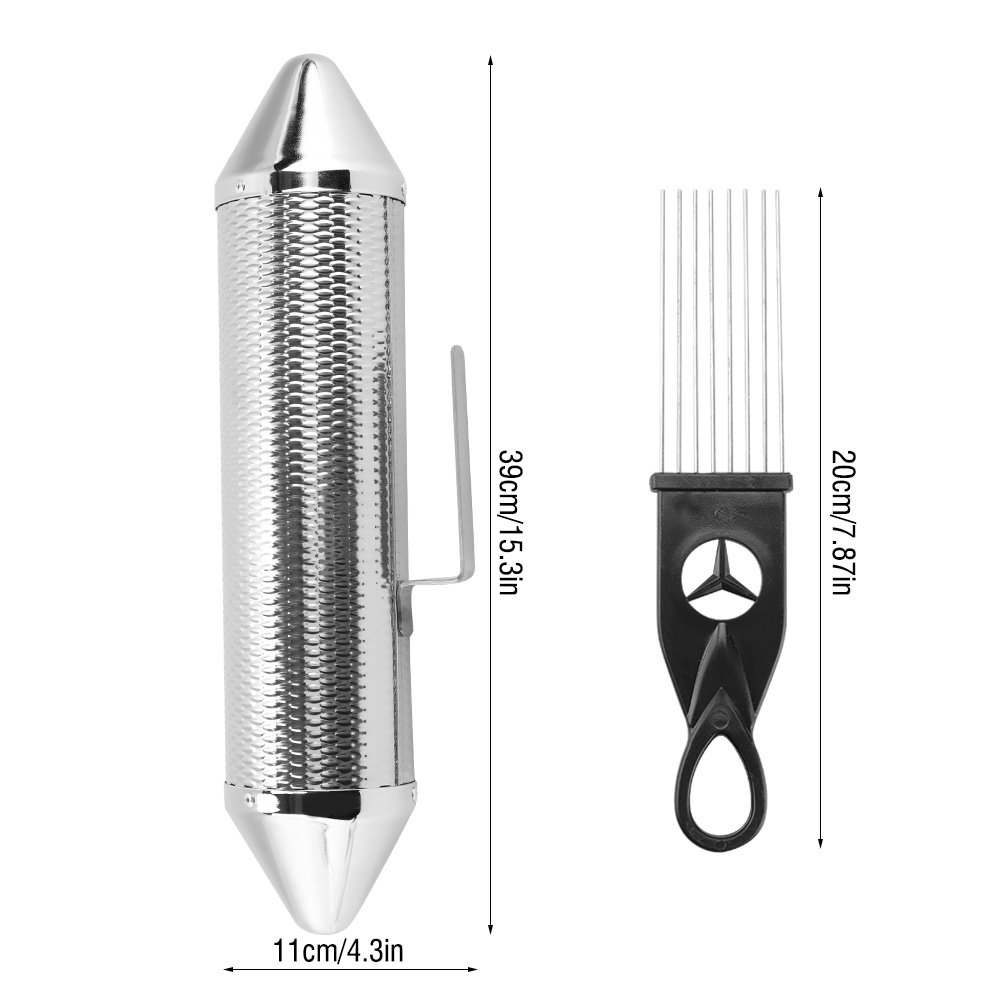 Alomejor Guiro Metal Guiro Instrument Stainless Steel Musical Percussion Instrument Training Tool with Scraper