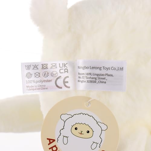 Apricot Lamb Toys Plush Cream Bunny Rabbit Stuffed Animal with Fluffy Soft Ears (Cream Bunny, 8 Inches)