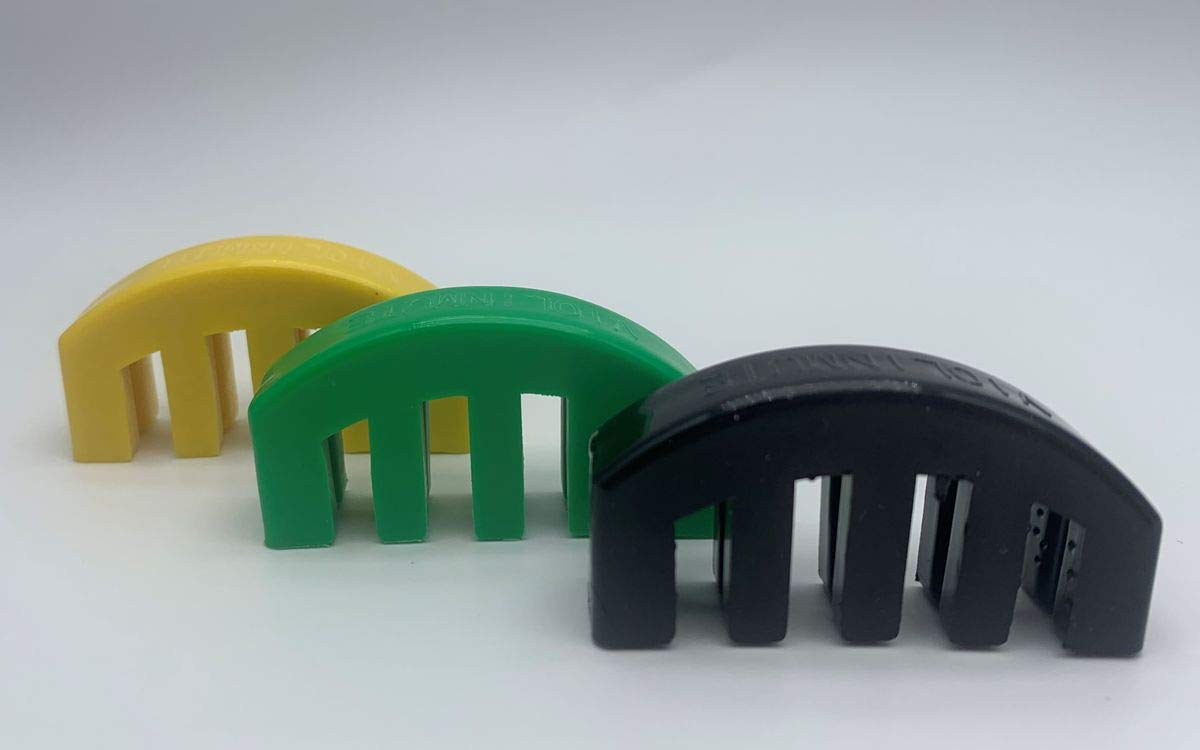 3PCS Violin Practice Mute, Rubber Practice Violin Silencer for 4/4 Violin Volume Control, Black, Green, Yellow