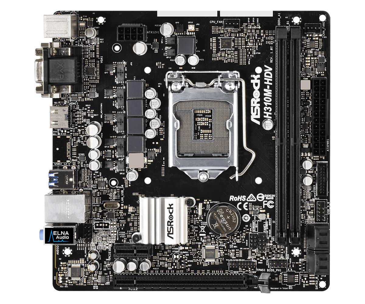 ASRock H310M-HDV LGA1151/Intel H310/DDR4/SATA3&USB3.1/GbE/MicroATX Motherboard