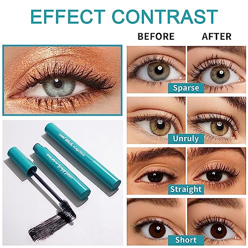 2 Pack New Thrive Liquid Mascara, Black Mascara for Natural Lengthening and Thickening Effect,Waterproof & Smudge-Proof Mascara, No Flaking/No Clumping