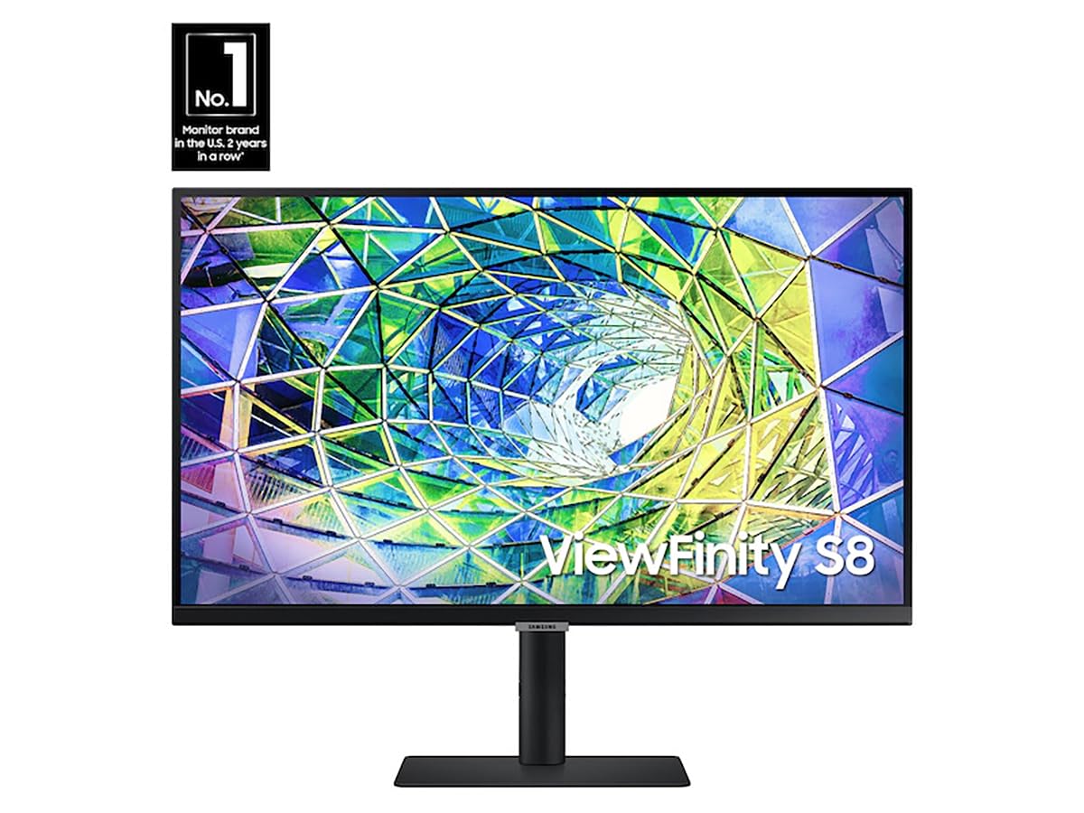 SAMSUNG Business S80UA Series 27 Inch Viewfinity 4K UHD 3840x2160 Computer Monitor HDR10, DisplayPort, HDMI 2.0, USB 3.0 Hub, Headphone, 3-Yr WRNTY (S27A804NMN)