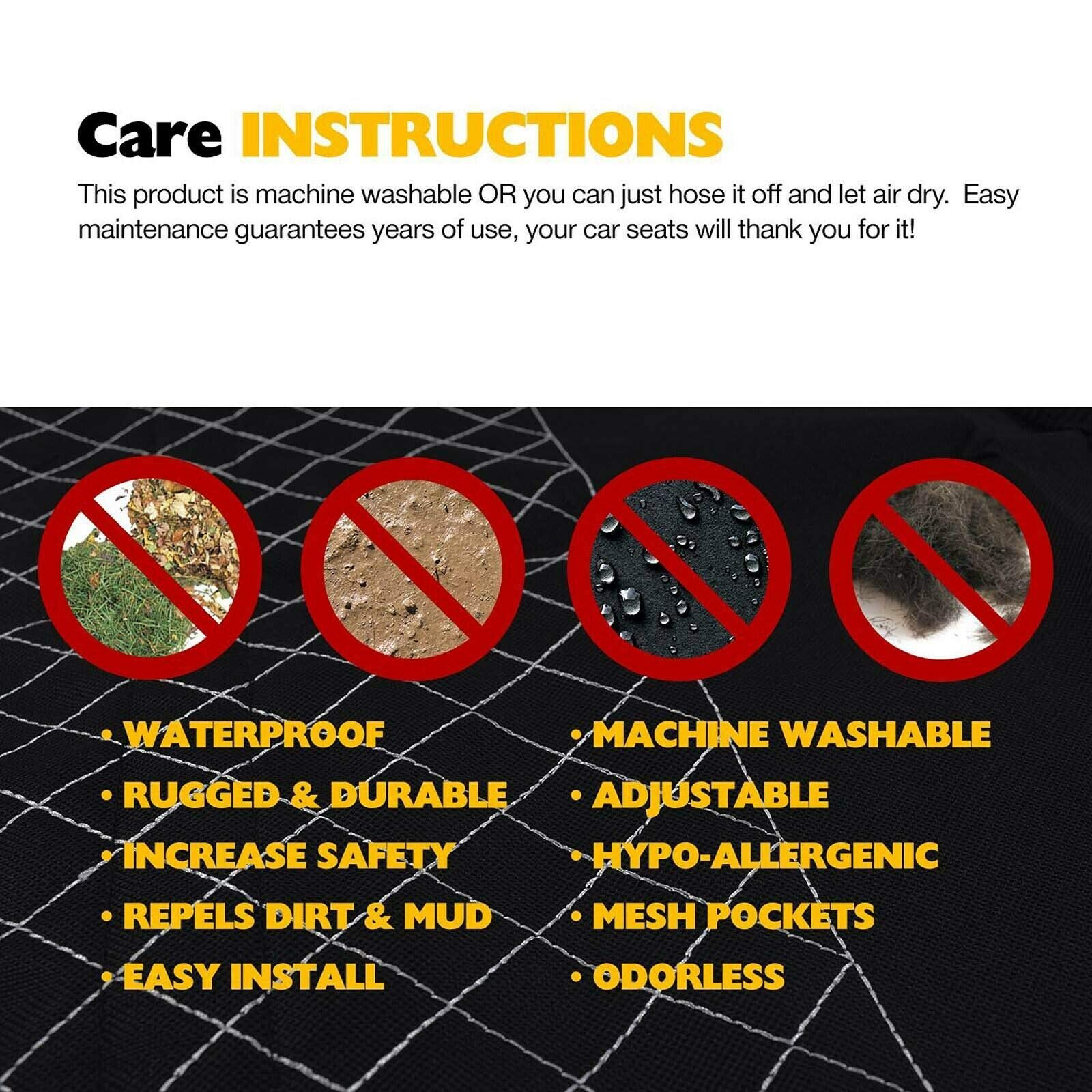 1st Must Have - Kick Mats -2 Pack - TOMAS MARSHAL Premium Quality Car Seat Protector Mat Best Waterproof Protection of Your Upholstery from Dirt, Mud, Scratches - Extra Large Car Seat Back Covers