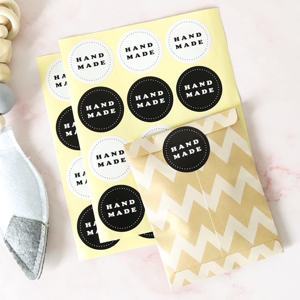 240 Pcs 36mm Round Handmade Stickers Bakery Box Seal Stickers Cute Envelope Stickers Package Seals Self Adhesive Circle Labels