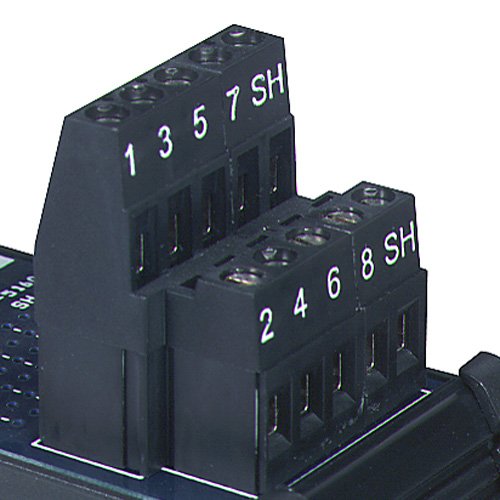 ASI 16001, Type IMRJ0845, RJ45 Breakout Terminal Block Interface Module, Female RJ45 Connector, 8 Screw Terminal Blocks, 26 to 12 AWG, 1.40" Length
