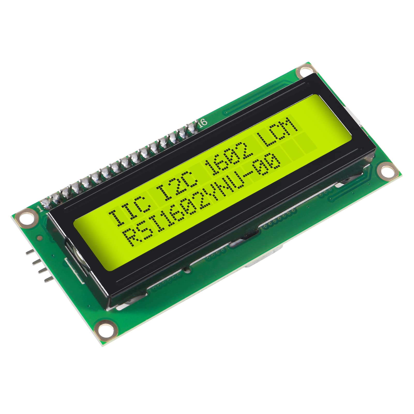 DORHEA 2PCS 1602 16x2 LCD Module Shield Yellow-Green Backlight with IIC I2C Driver Serial Interface and LCD Module Display