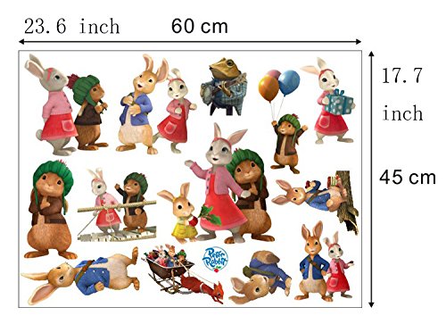 Assemble Peel and Stick Stickers Decals for Wall, Luggage and More. Rabbit