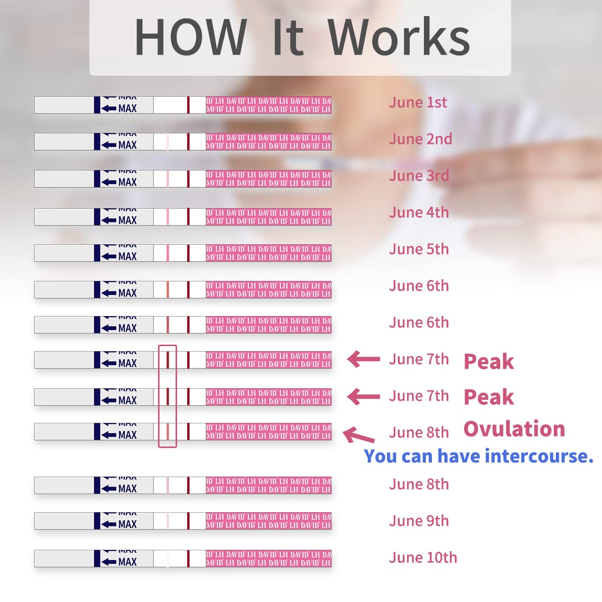 DAVID Ovulation Predictor Kit, 30 Ovulation Tests + 10 Pregnancy Tests Strips, 40 Count with Urine Cups, Fertility Test for Women, Over 99% Accurate (30LH-10HCG), EXP 10-30-2023