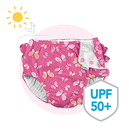 i Play Girls Reusable Absorbent Baby Swim Diapers Pink Butterflies 6 Months