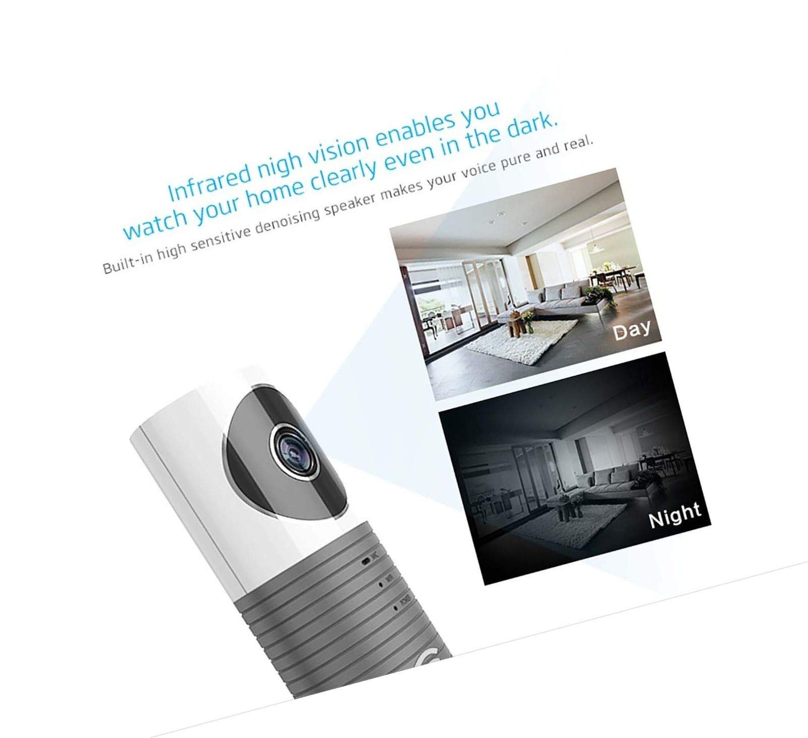 Cleverdog Security IP Camera, TOLEGEND 2nd Generation 120 ° Wide Angle Night Vision Camera Security Wireless Puppy Cam for Phone