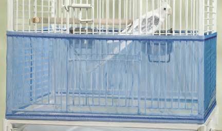 TOPINCN Bird Cage Cover, Ventilated Nylon Bird Cage Cover Shell Skirt Seed Feather Catcher Soft Skirt Guard Birdcage Nylon Mesh Netting Pet Products (Blue)