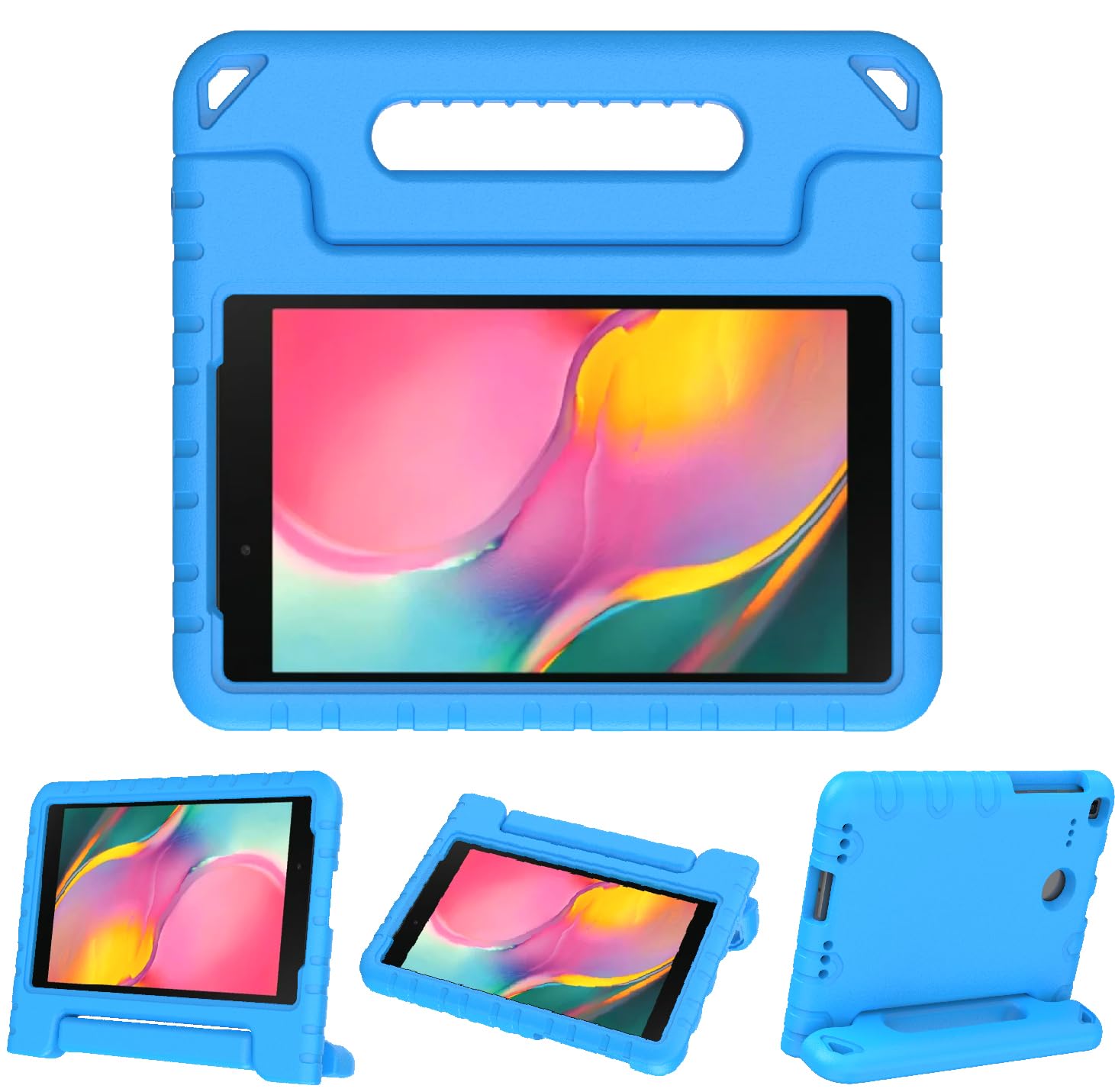 BMOUO for Samsung Galaxy Tab A 8.0 2019 Case SM-T290/T295, Galaxy Tab A 8.0 Case 2019, Shockproof Light Weight Protective Handle Stand Kids Case for Galaxy Tab A 8.0 inch 2019 Without S Pen - Blue