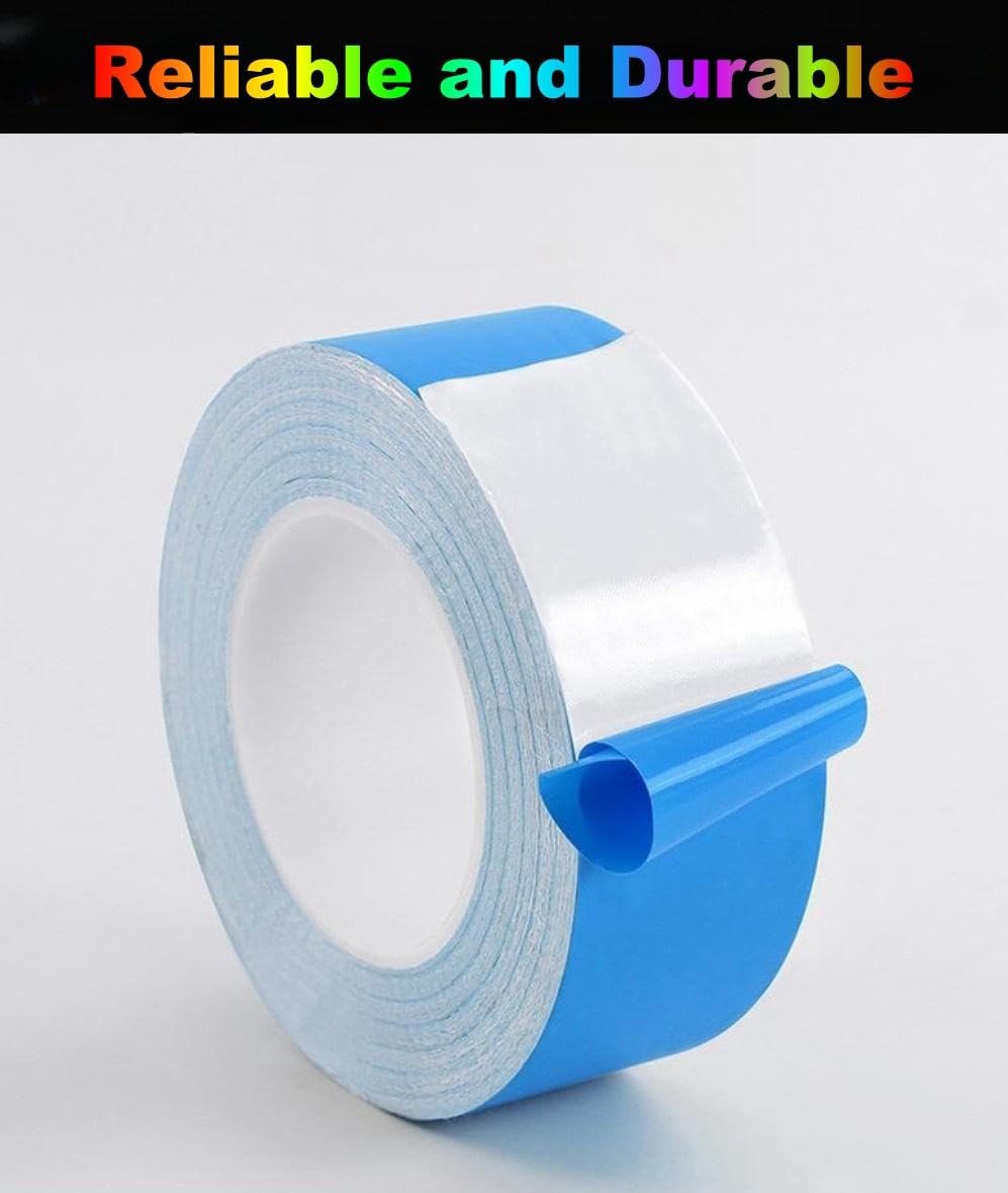 Double Sided Tape Heavy Duty 2 inch x 50FT Thermal Adhesive Tape Insulation/ High Temp Resistant Two Sides Super Sticky Fabric Tape for Mount Heatsink, DIY Crafts Make, Fixed Carpet, Woodworking Item