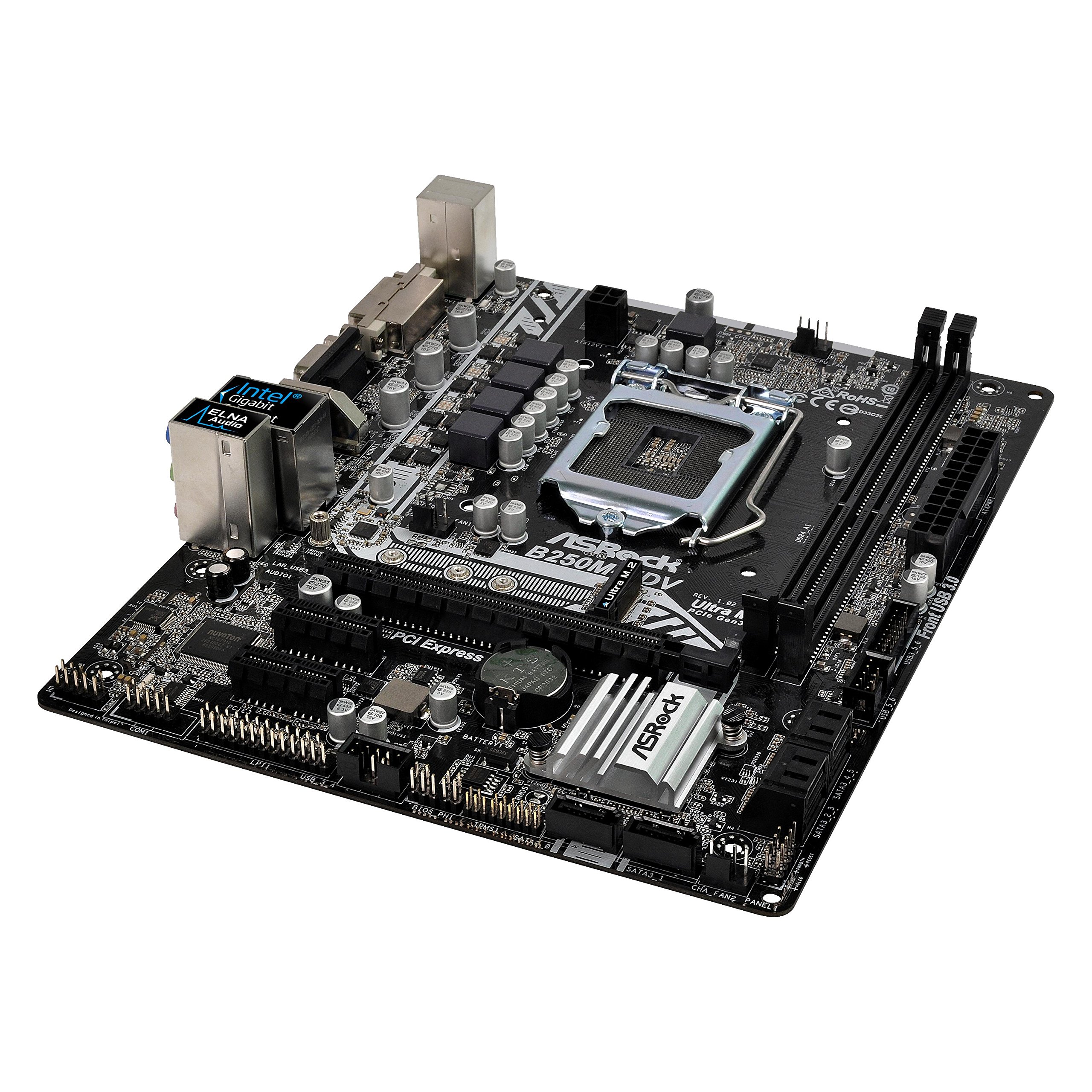 ASRock B250M-HDV LGA1151/ Intel B250/ DDR4/ SATA3&USB3.0/ M.2/ A&GbE/ MicroATX Motherboard