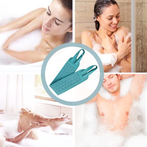 S&R PLKOP Exfoliating Body Scrubber Set -Exfoliating Glove,Back Scrubber and Shower Loofah for Women and Men Shower(3 Pack, Green)