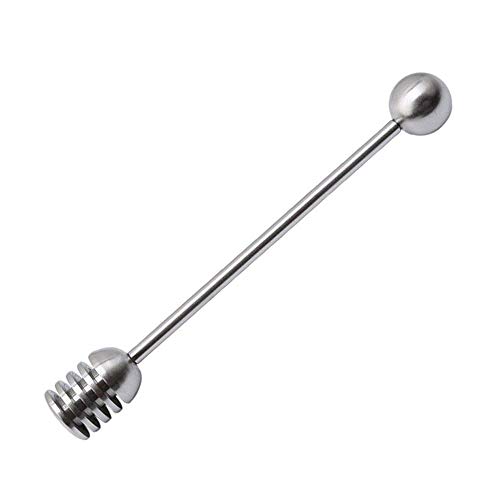 1Pieces Honey Stirrer Spoon Long Handle Honey Dipper Stainless Steel Stirrer Honey Spoon Mixing Tool for Honey Jam Jar Dispense