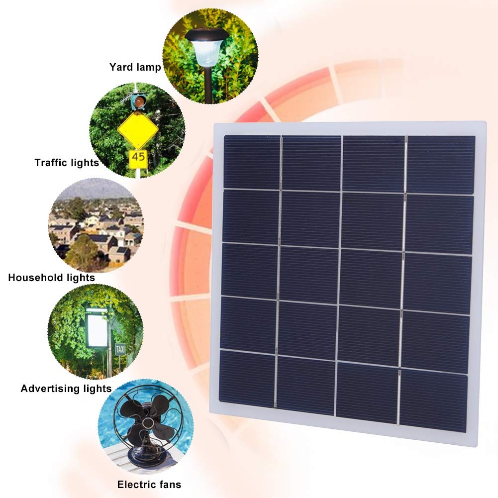 172x175x2MM Portable Polycrystalline Silicon Solar Power Panel 4W 5V Solar Power Charger for Home Lights for All Small Appliances for Fans (4W)