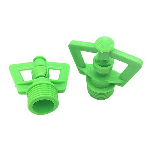 MANHONG Botanical Garden Lawn Nozzle Green Rotating Micro-sprinklers with 1/2" Male Thread Greenhouse Garden Irrigation Lawn Mist Spray Nozzle Watering 10 Pcs (Color : Red)