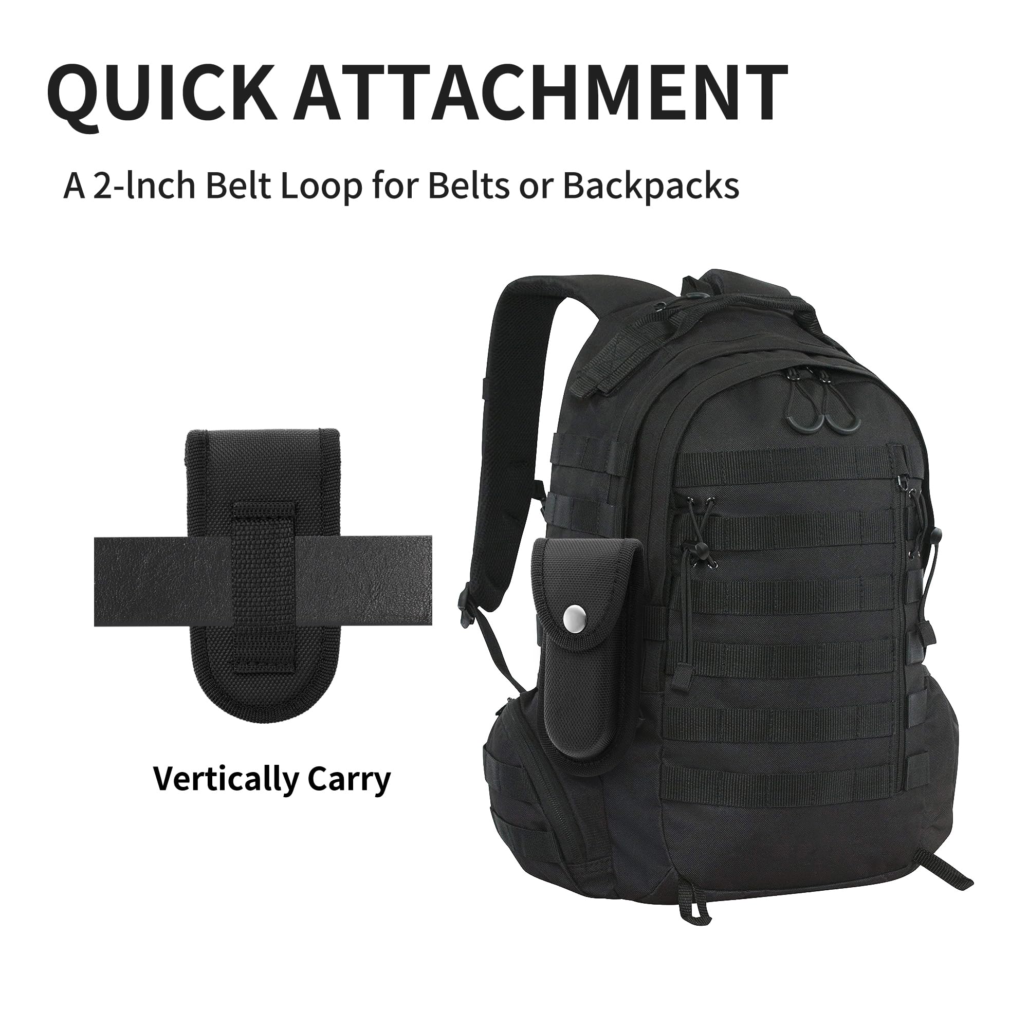 2 Packs Nylon Pocket Knife Sheath, 4'' Multitool Pouch, Folding Knife Belt Sheath with Snap Closure and Vertical Carry Belt Loop, Multitool Case for Outdoor or Daily Use, Medium Size