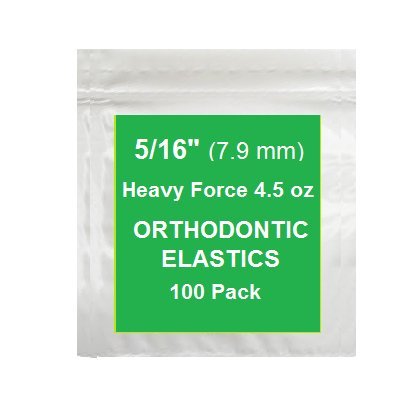 5/16 Inch Orthodontic Elastic Rubber Bands, 100 Pack, Neon, Heavy 4.5 Ounce Small Rubberbands Dreadlocks Hair Braids Fix Tooth Gap, Free Elastic Placer for Braces
