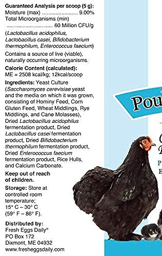 FRESH EGGS DAILY Poultry Probiotics Feed Supplement Vitamins for Backyard Chickens and Ducks 6LB