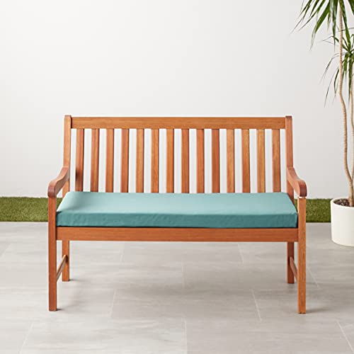 Amazon Basics Outdoor Patio Bench Cushion 45 x 18 x 3 Inches, Cyan Blue