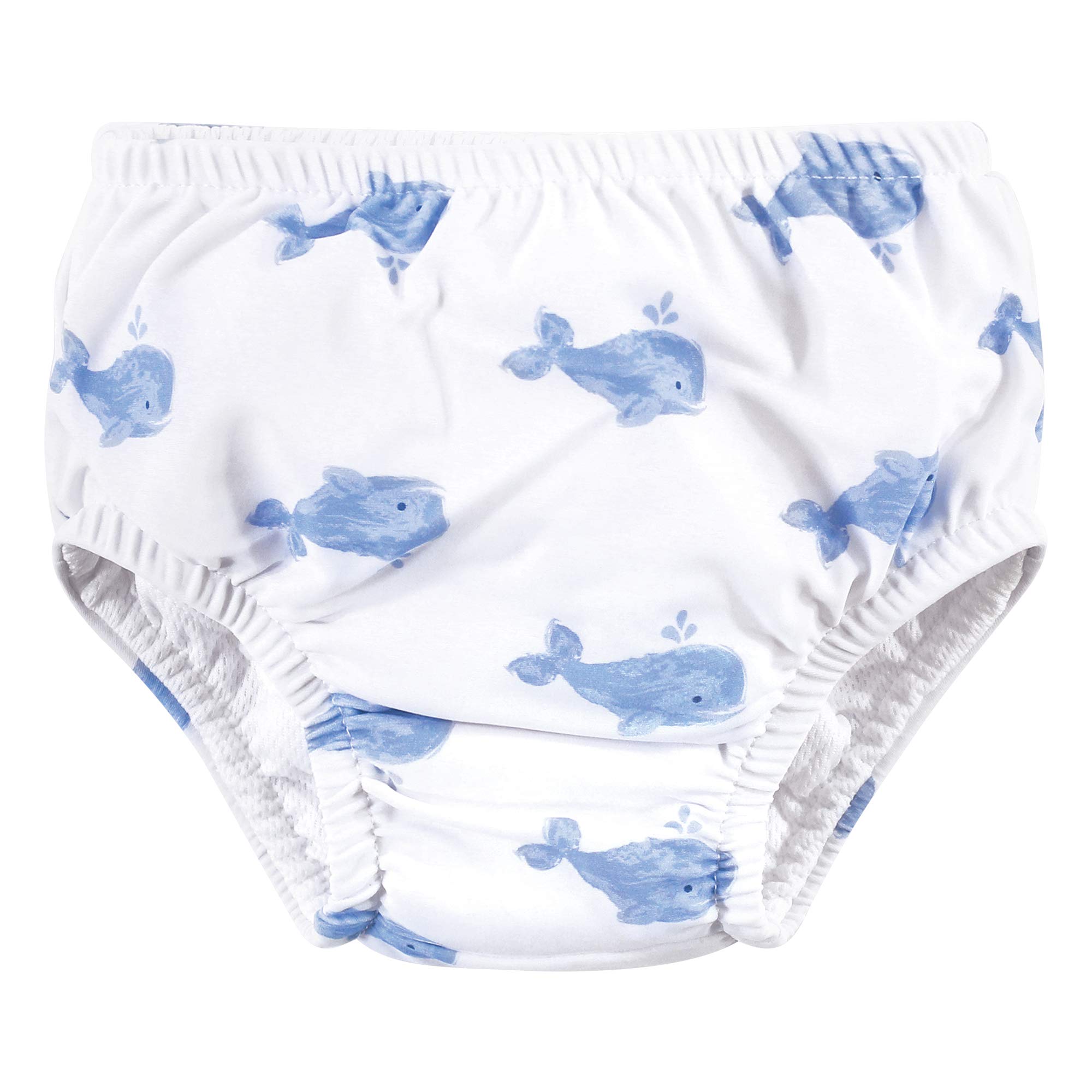 Hudson Baby Unisex Baby Swim Diapers, Blue Whale Navy Anchor, 12-18 Months