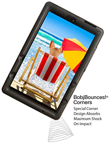 BobjGear Bobj Rugged Tablet Case for Lenovo Tab M8 HD (TB-8505F, TB-8505X) Silicone Fully Washable Kid Friendly (Bold Black)