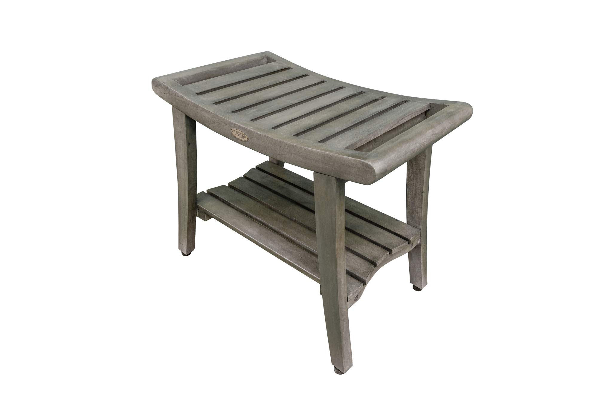 24 Inch, Gray, Teak Shower Bench, Teak Shower Stool, Teak Bench Shower, Teak Shower Seat, Teak Wood Shower Bench, Teak Shower Bench for Inside Shower, Teak Shower Chair