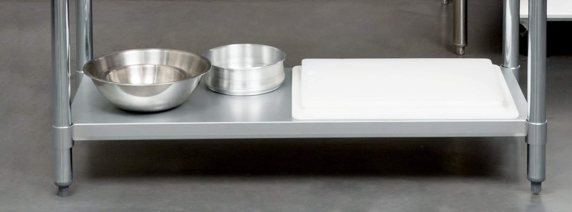 Commercial Stainless Steel Work Prep Table 24 x 30 & Double Overshelf 14 x 30 with Casters Wheels