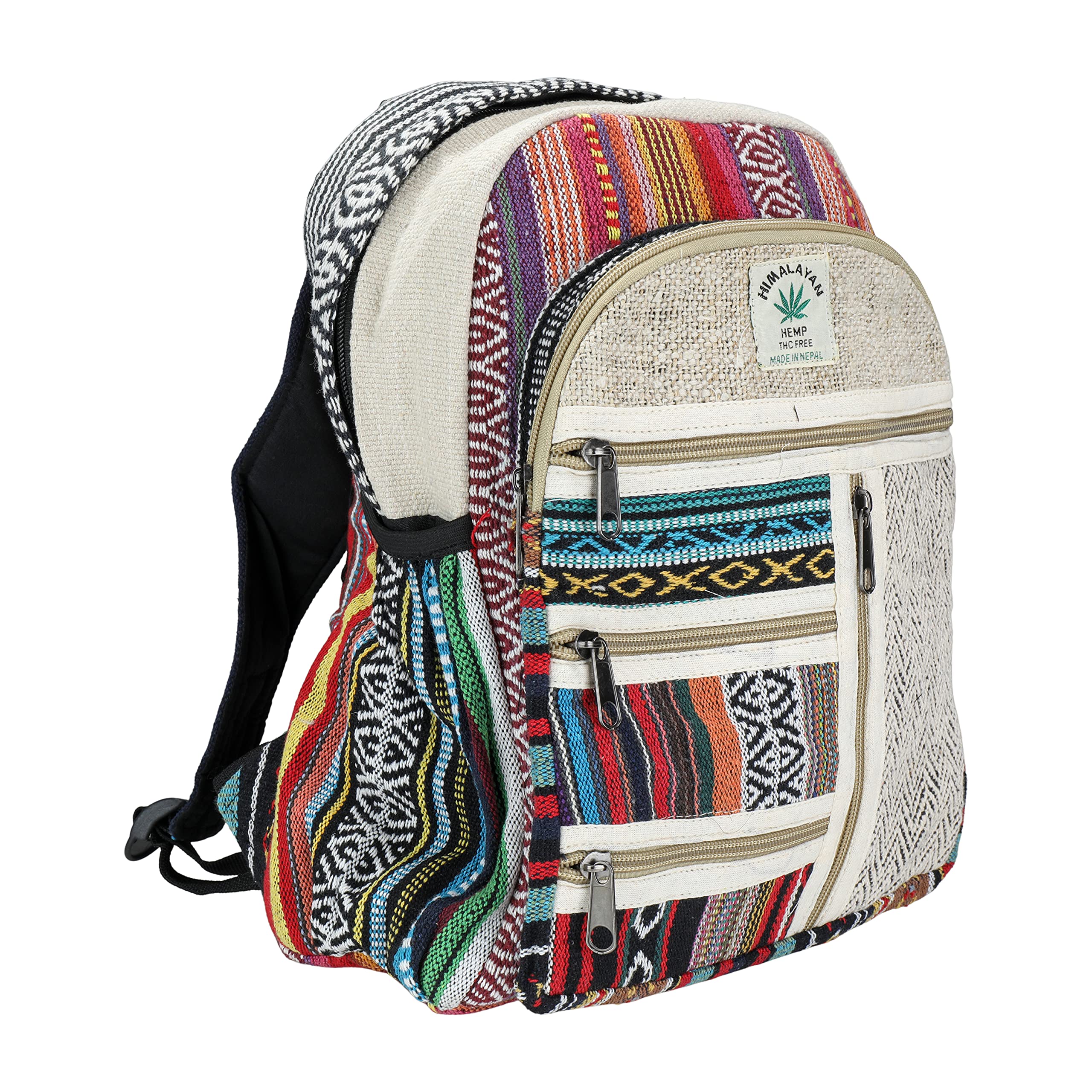 15" Medium size cotton and hemp backpack, Himalayan backpack, Nepali bags