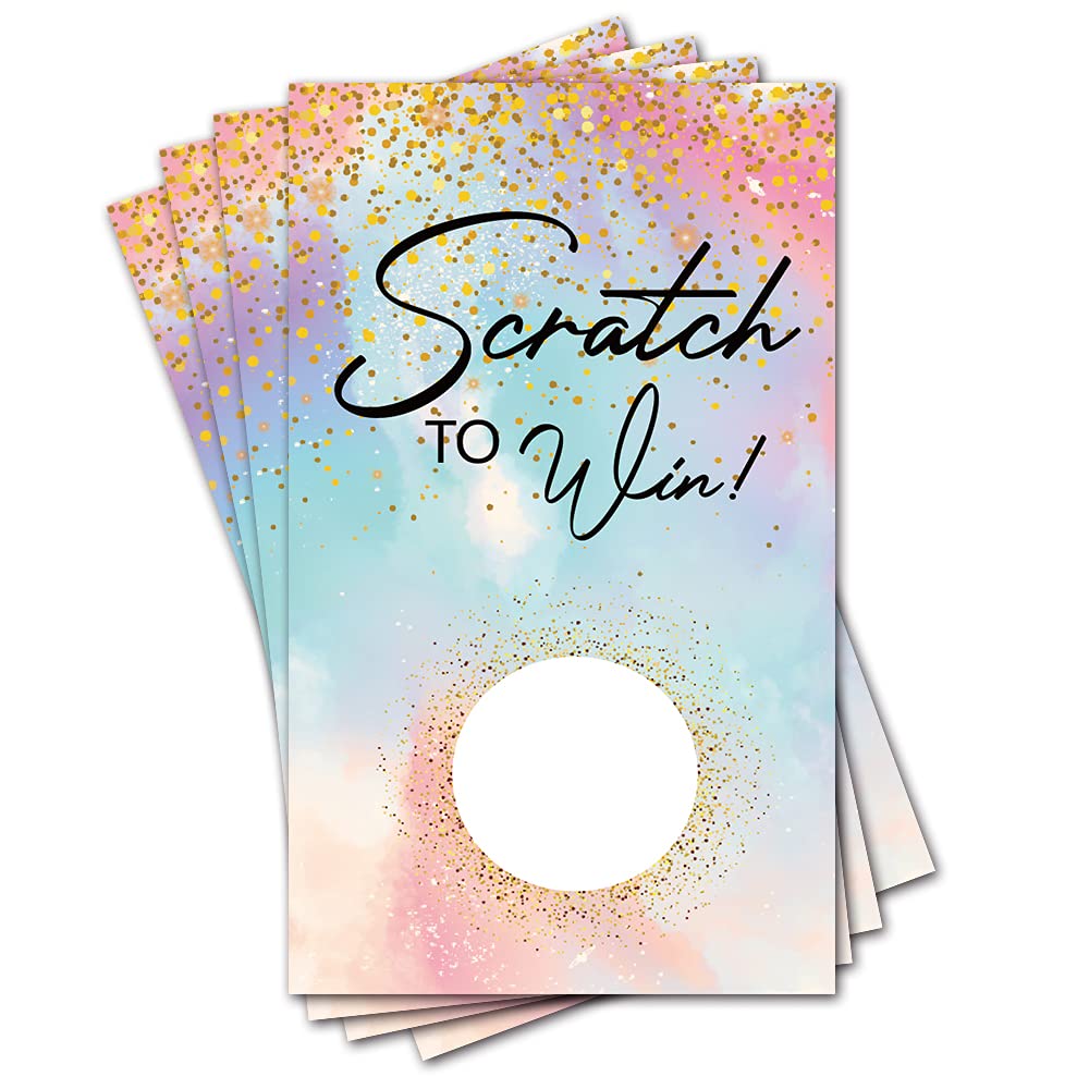 50 Black Gold Blank Gift Certificate Scratch Off Cards Vouchers for Small Business Restaurant, Spa Beauty Makeup Hair Salon, Christmas Birthday Holiday, Wedding Bridal Baby Shower Favors Games