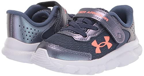 Under Armour Girls' Infant Assert 9 Pearl, Utility Blue/Electric Tangerine, 9K Medium US