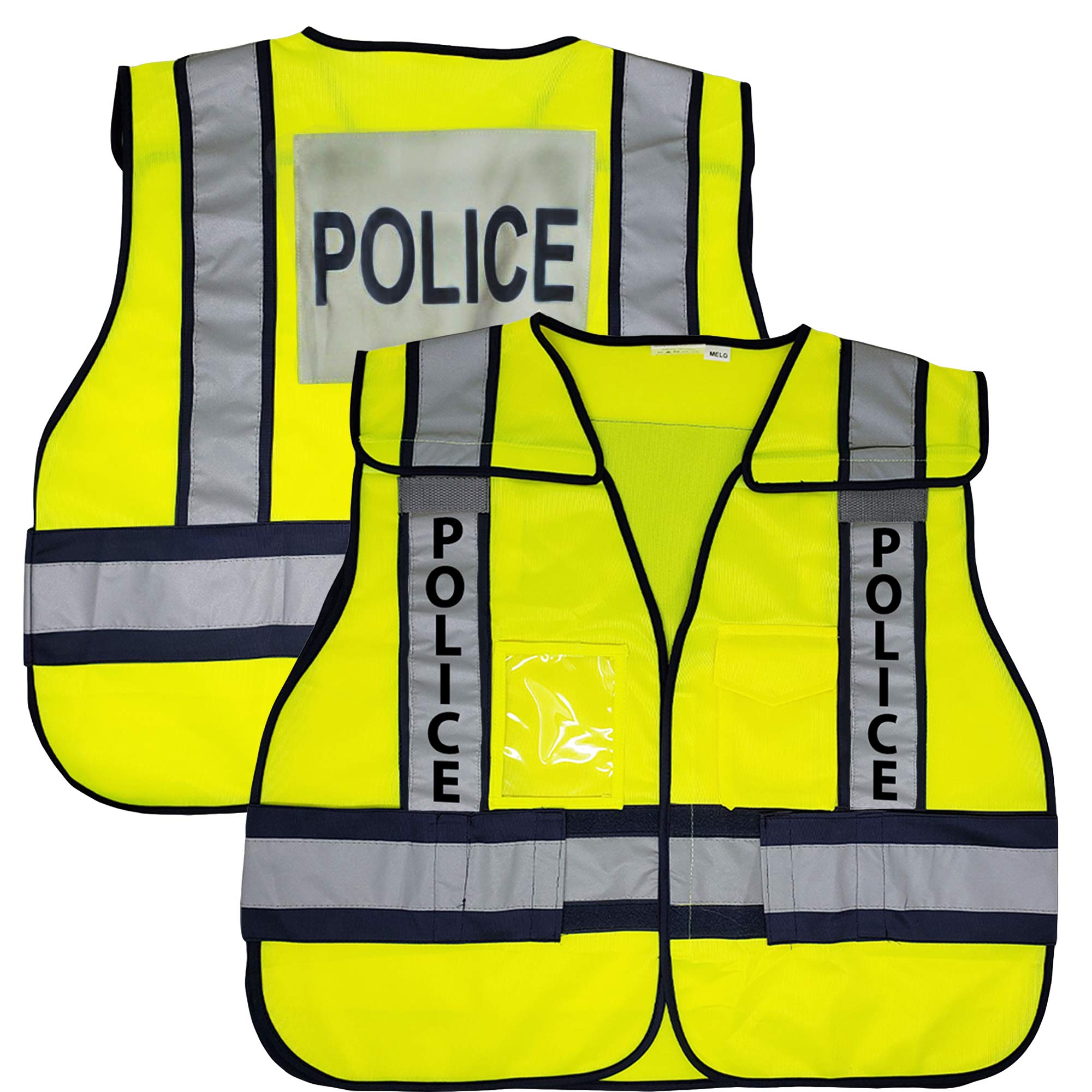 VIEWBRITE Reflective (Class 2) Police Vest Lime Green - 5 Point Breakaway High Visibility Yellow Safety Vest