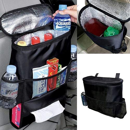 Baost Durable Car Back Seat Organizer Waterproof Seat Covers Car Seatback Multi-Pocket Travel Storage Pocket Cup Holder Toy Storage Bag Car Seat Attachable Storage Random