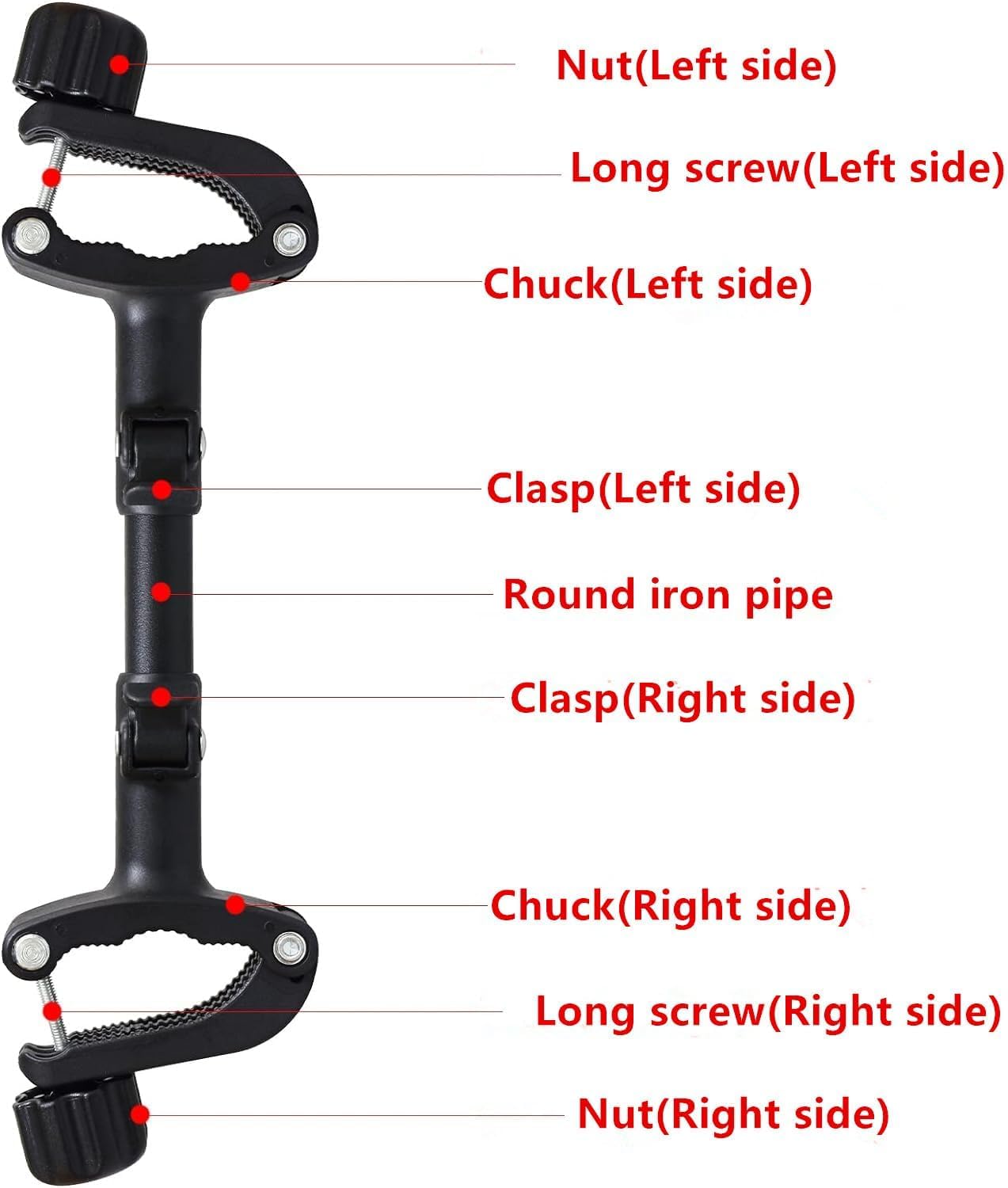 3 Pcs Twin Stroller Connector Side by Side, Universal Stable Baby Stroller Pushchair Connectors, Detachable Adjustable 2 in1 Twin Dual Stroller Connector for Two Strollers Connection 