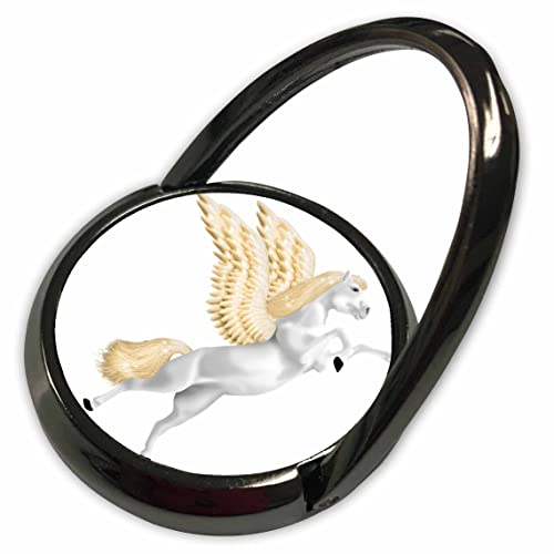 3dRose Pretty Yellow and White Pegusus Horse Illustration - Phone Rings (phr-360369-1)