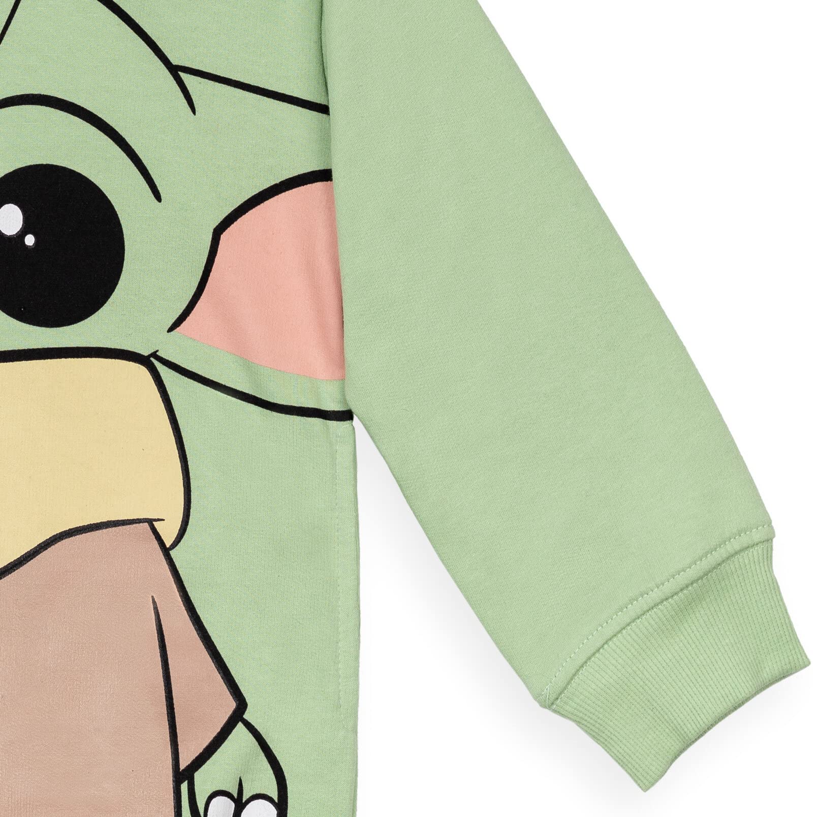 STAR WARS The Mandalorian Baby Yoda Little Boys Fleece Pullover Hoodie Green 7-8