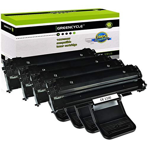 greencycle 1100 (310-6640) Toner Cartridge Replacement Compatible for Dell 1100 1110 Laser Printer (4 Black)