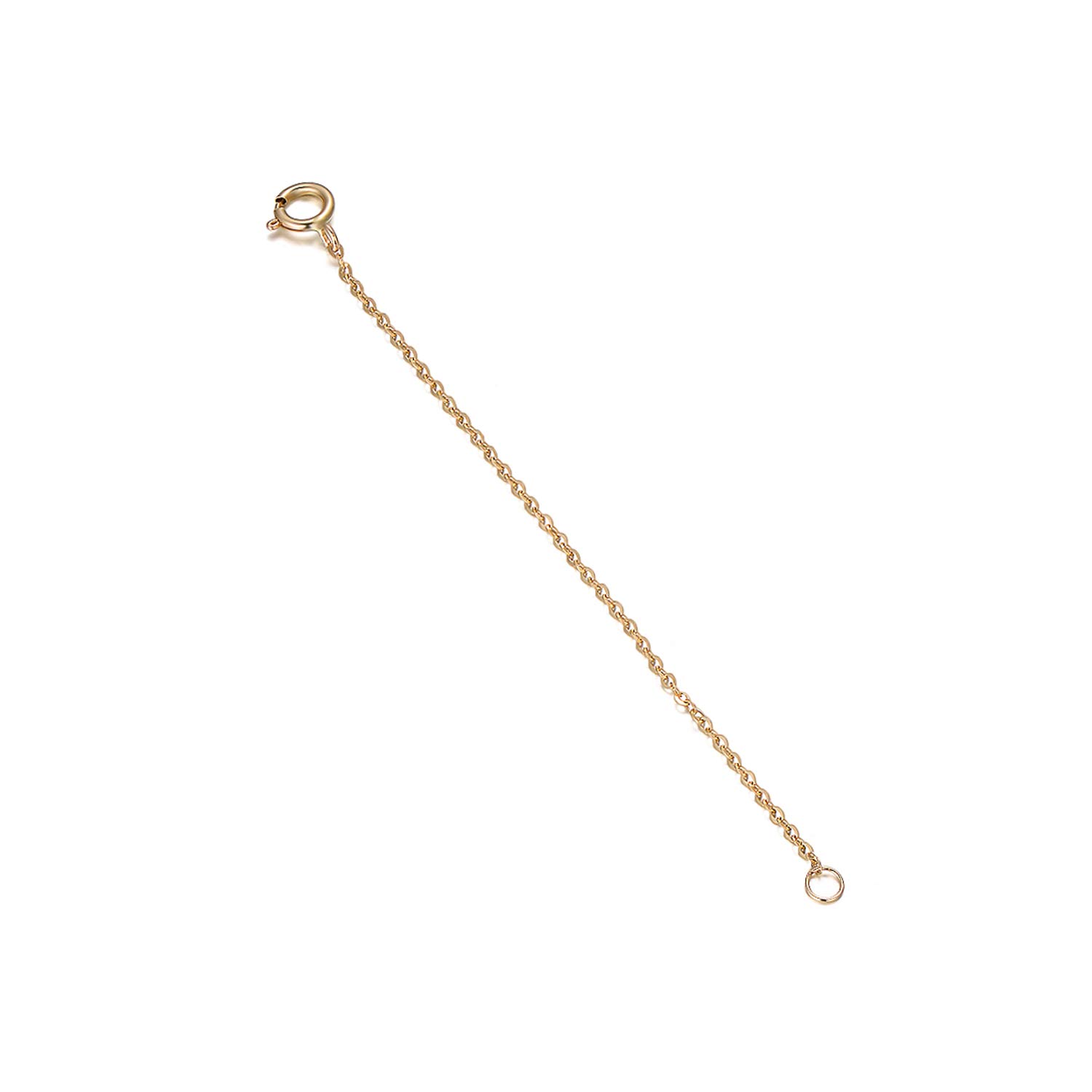 14K Yellow Gold 3 Inch Necklace Chain Extender, Dainty Durable Strong Removable Chain Extender for Gold Necklace Bracelet Jewelry