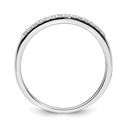14K White Gold Contoured Natural Diamond Band Size 14 GLD-AZ-RM6388B-011