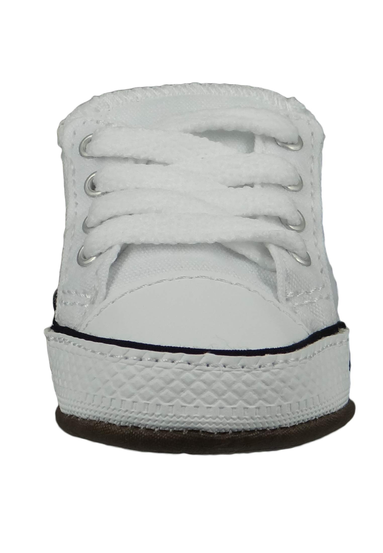 Converse Baby-Boy's Chuck Taylor All Star Cribster Canvas Color Sneaker, White/Natural Ivory/White, 2 M US Infant