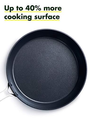 GreenPan SearSmart Hard Anodized Healthy Ceramic Nonstick, 5QT Saute Pan Jumbo Cooker with Helper Handle and Lid, PFAS-Free, Textured Surface, Dishwasher Safe, Black