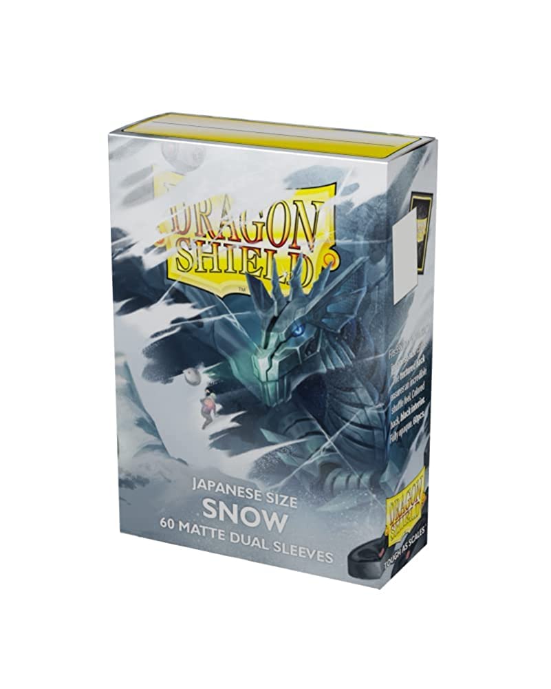 Arcane Tinmen Dragon Shield Japanese Size Sleeves – Matte Dual Snow 60CT - Card Sleeves Smooth & Tough - Compatible with Pokemon, Yugioh, & Magic The Gathering – MTG, TCG, OCG, (AT-15105)