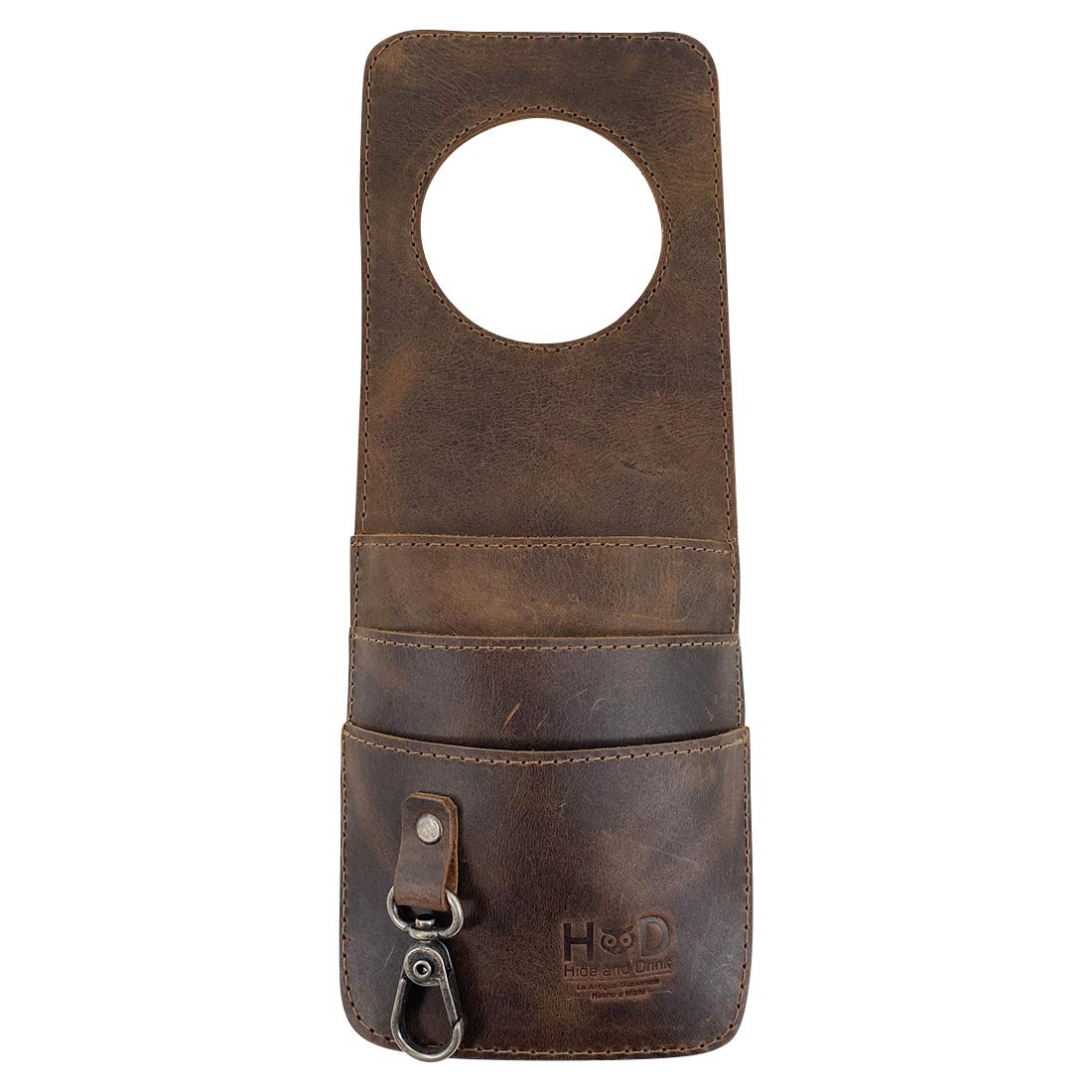 Hide & Drink, Doorknob Hanger Handmade from Full Grain Leather - Bourbon Brown