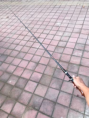 2.7m Lure Rod Casting Telescopic Fishing Rod Wooden Handle Portable High Carbon Carbon Trout Rod Pole Lure 5-20g ( Color : D , Size : 2.7 m )