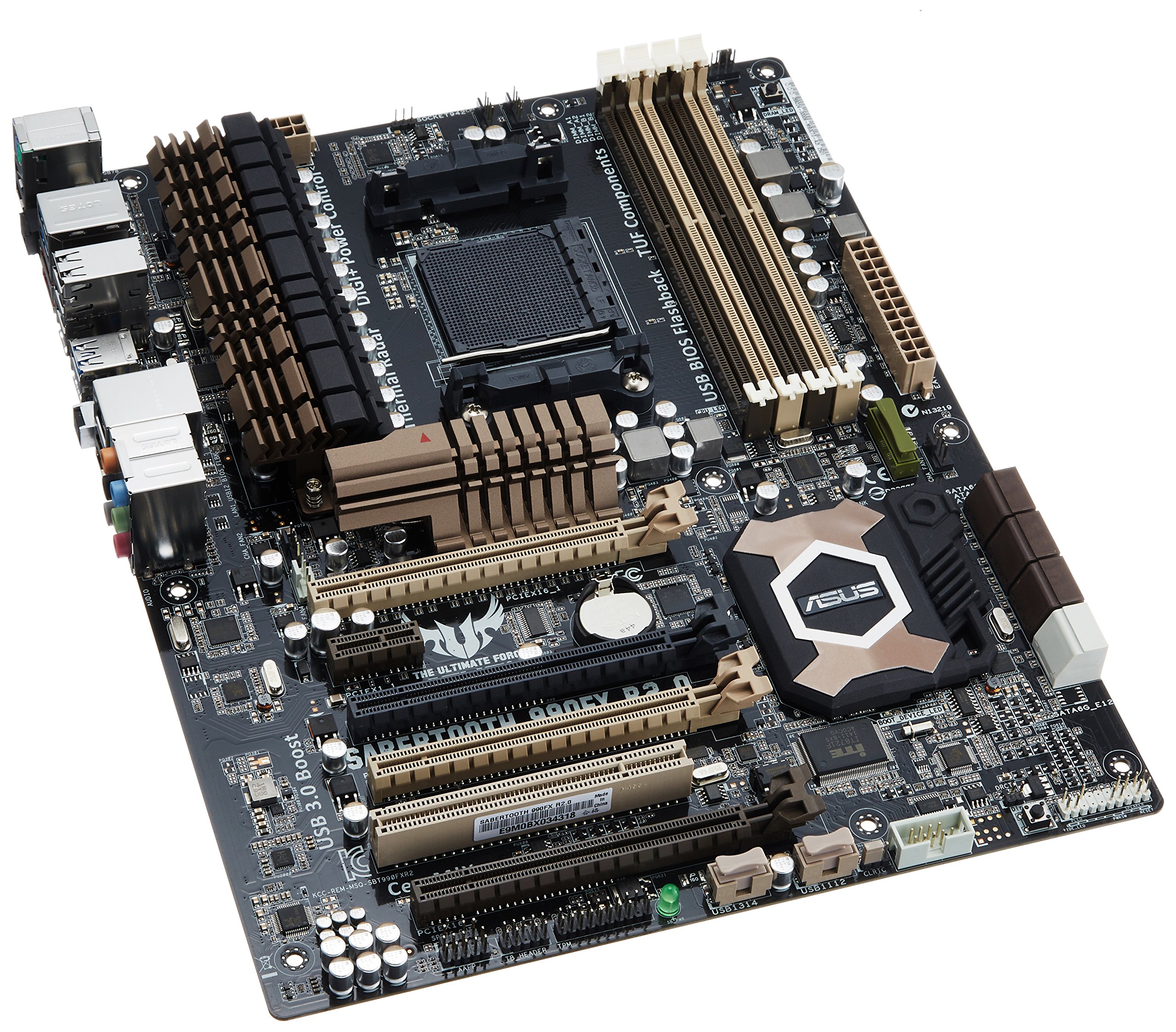 ASUS TUF SABERTOOTH 990FX R2.0 Socket AM3+ DDR3 SATA 6Gb/s USB 3.0 AMD 990FX ATX Motherboard