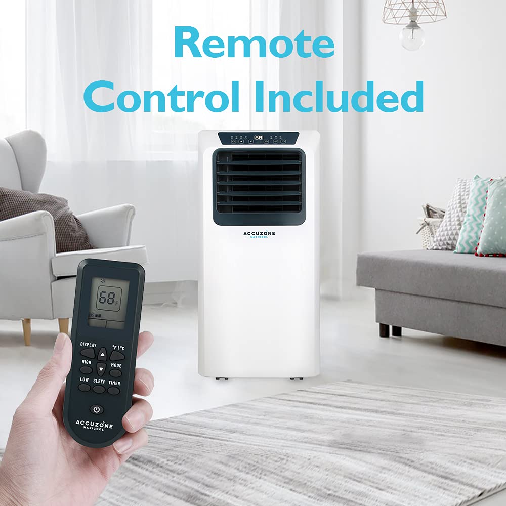 ACCUZONE Maxicool 11,000 BTU (SACC 6,000 BTU) Portable Air Conditioner 3-in-1 AC Portable, Dehumidifier, Fan for Rooms up to 350Sq ft.