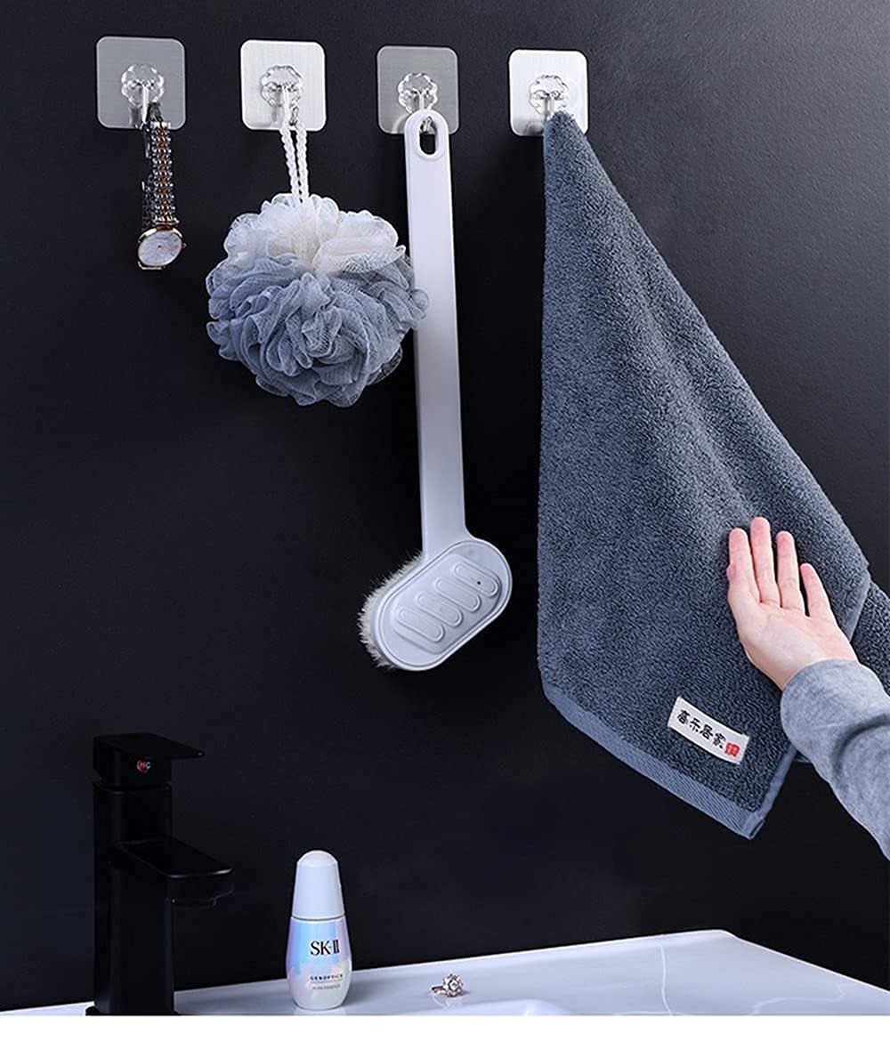 Wall Hooks Towel Hooks Siding Hooks 15 PCS Heavy Duty 22lb(Max) 3m Hooks Ceiling Hooks Picture Hanging Hooks Wall Hangers Without Nails Hooks for Hanging Cup Hooks