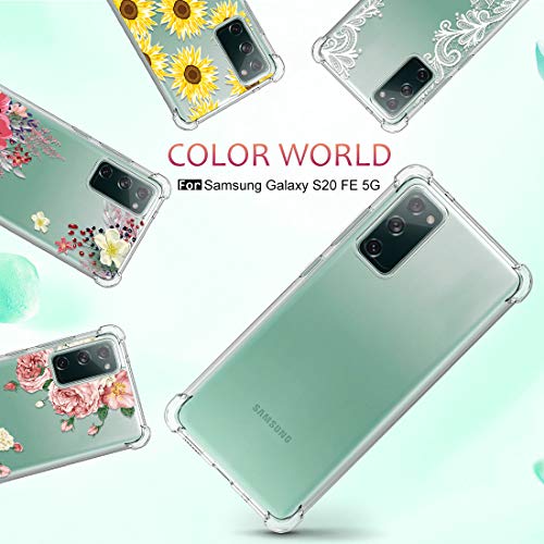 Osophter for Galaxy S20 FE 5G Case Clear Transparent Reinforced Corners TPU Shock-Absorption Flexible Cell Phone Cover for Samsung Galaxy S20 FE 5G(Clear)